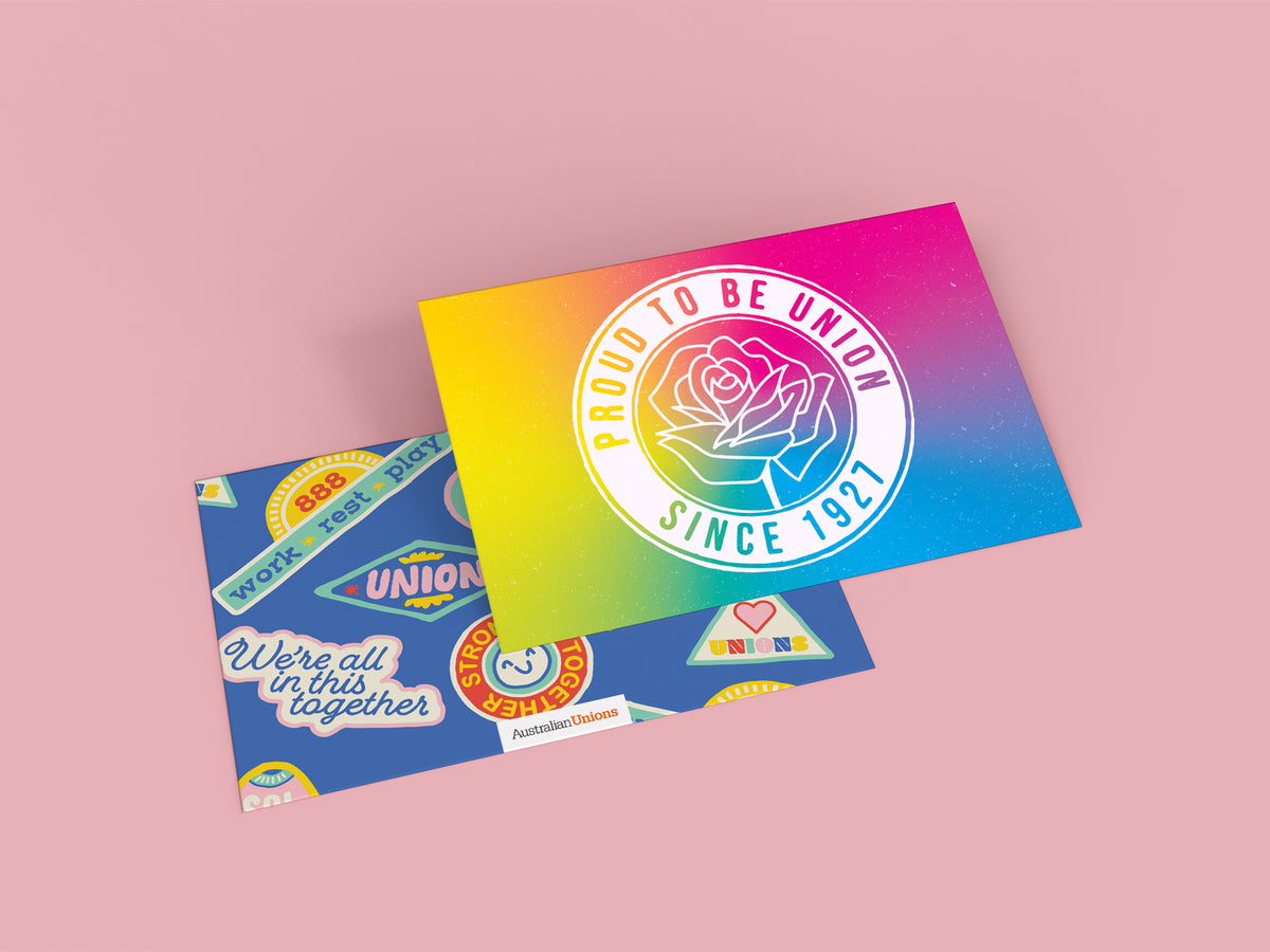 Union Postcards: Colourful Pack – Australian Unions