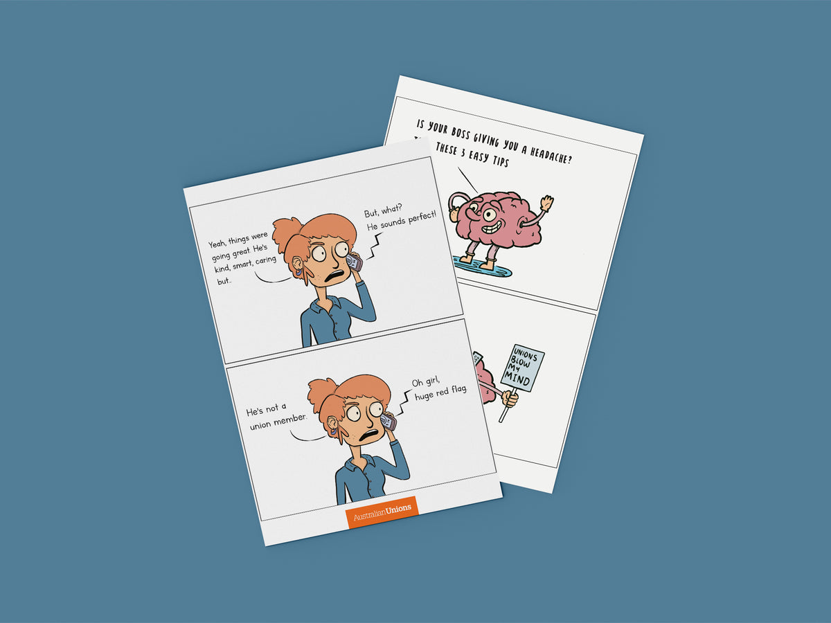 Union Postcards: Cartoon Pack – Australian Unions